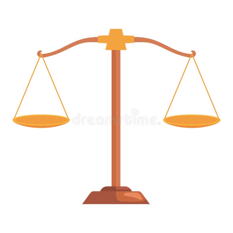 Balance scale of justice stock vector. Illustration of isolated - 347563095