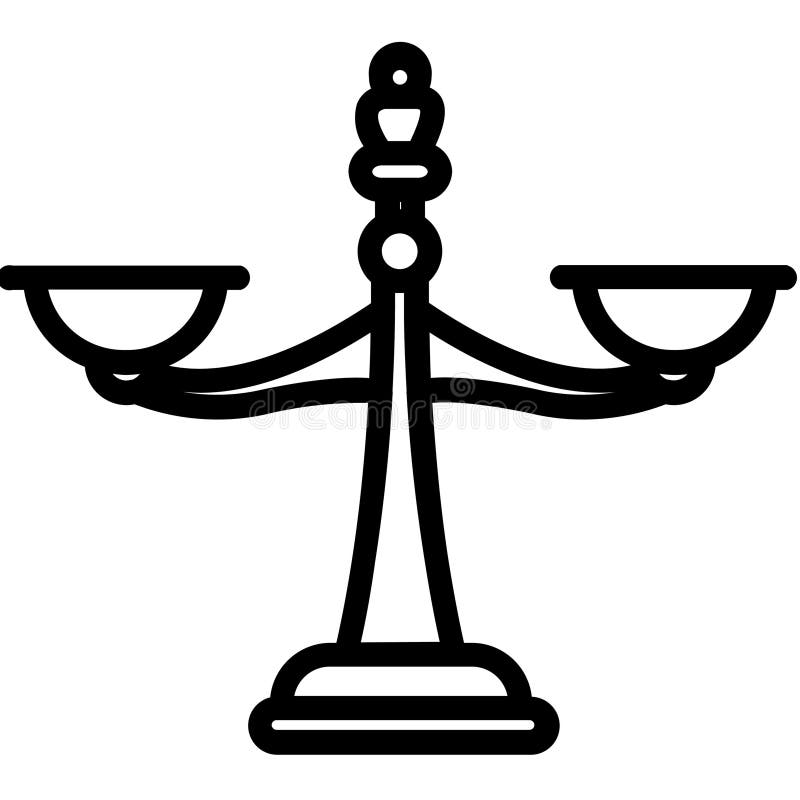 Balance Scale Outline Vector Icon that Can Easily Edit or Modify ...