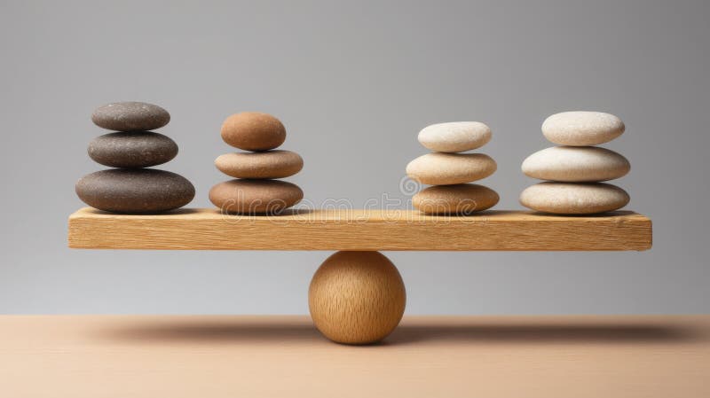 Balance Scale with Rocks on Top Depicting Risk Empathy Matrix Icon ...