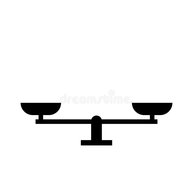 Balance Scale Silhouette Icon Stock Vector - Illustration of equal ...