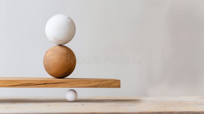 Balance Scale with Two Balls Stock Image - Image of symbol ...
