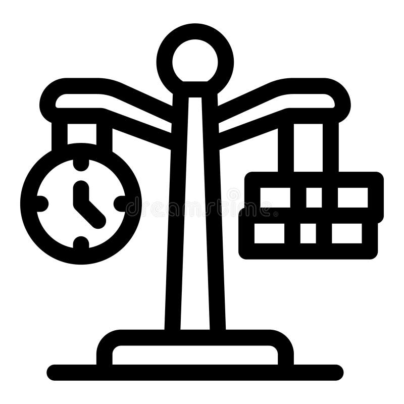 Balance Scale Weighing Time Against Money Representing Work Life ...