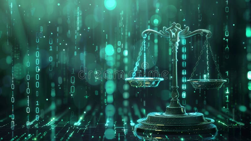 Balance Scales and Binary Code Composition Image Copy Space, Ai ...