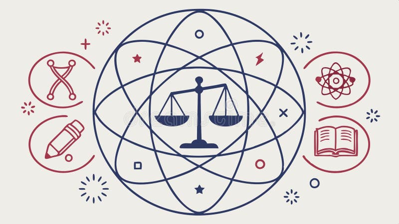 Balance Scales with Books, Education Symbol and Knowledge ...