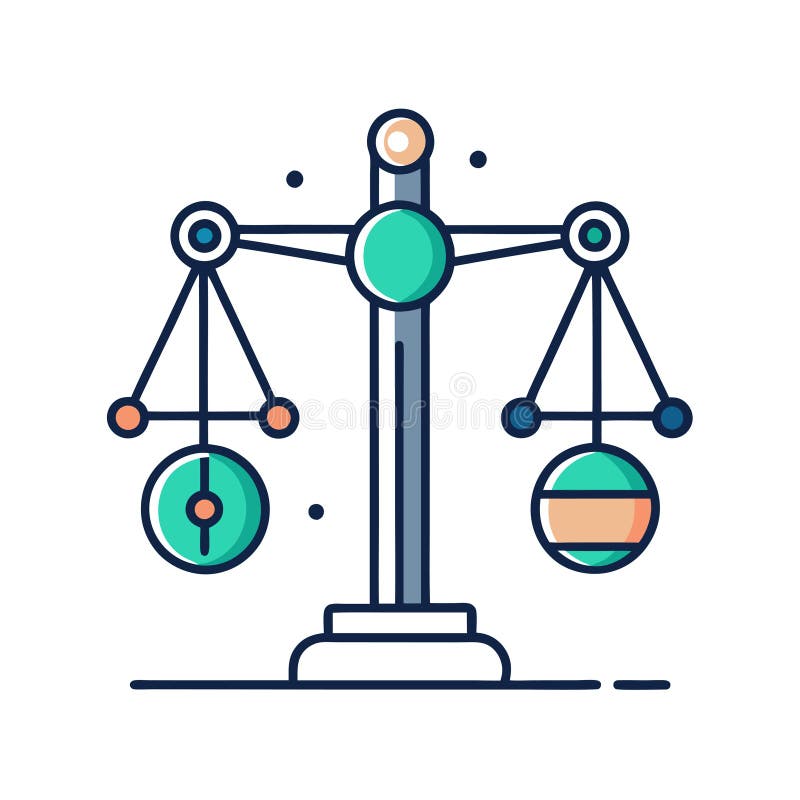 Balance Scales Icon: Law, Justice, and Equality Representation Stock ...