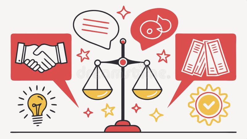 Balance Scales and Speech Bubbles, Justice and Communication Vector ...