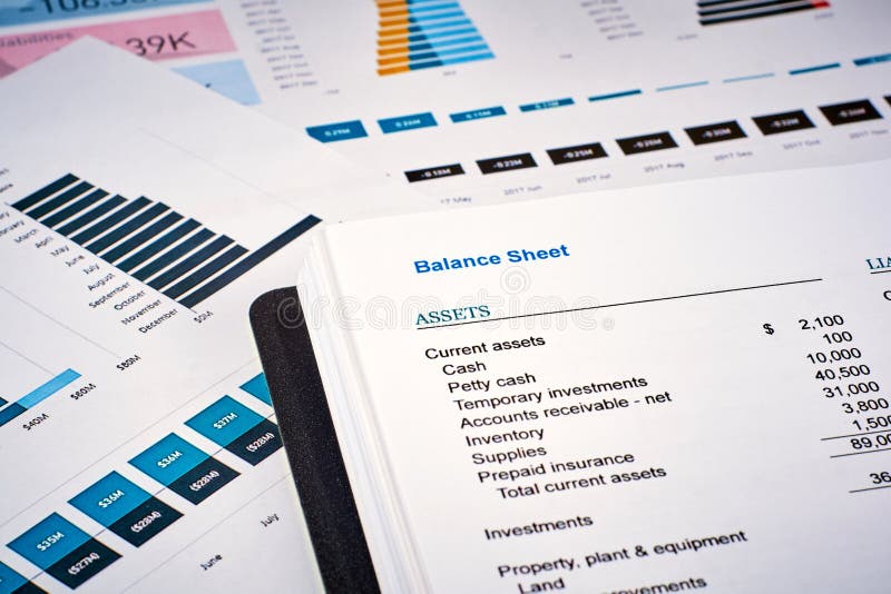 Balance sheet and diagram stock photo. Image of accountant - 121019136