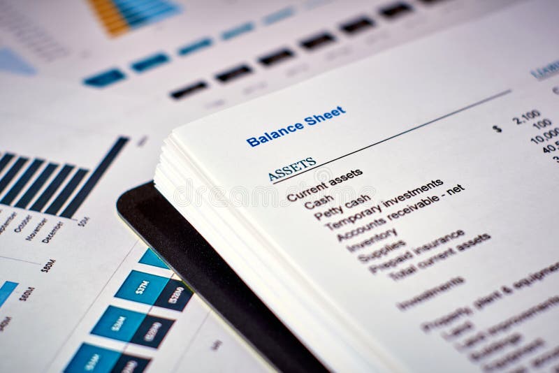 Balance sheet stock image. Image of list, income, data - 136931457