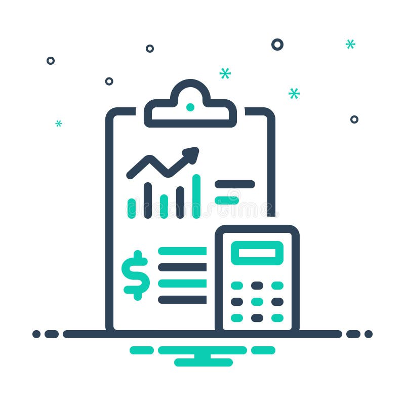 Mix Icon for Balance Sheet, Balance and Financial Stock Vector ...