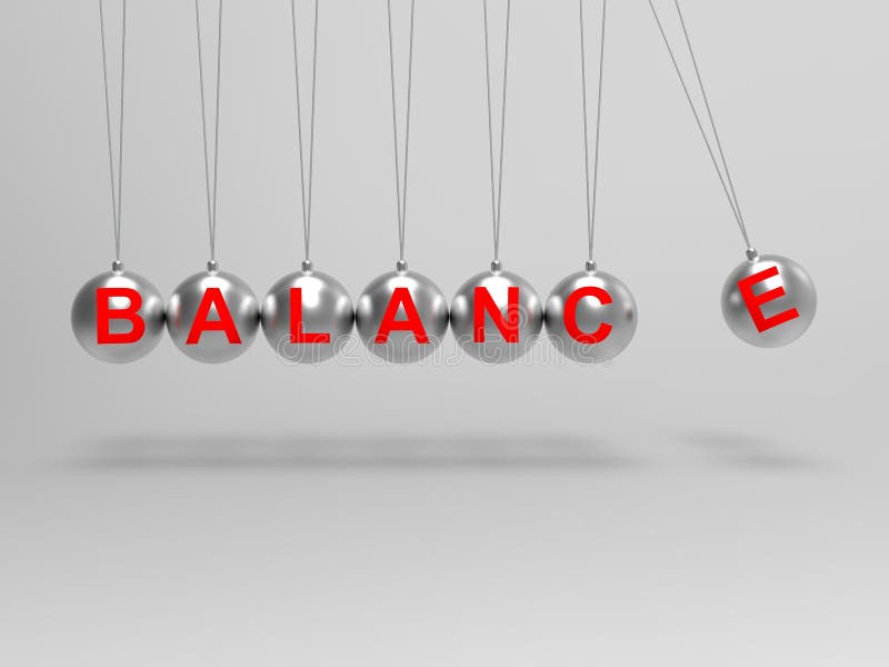Balance Spheres Shows Balanced Life Stock Illustration - Illustration ...