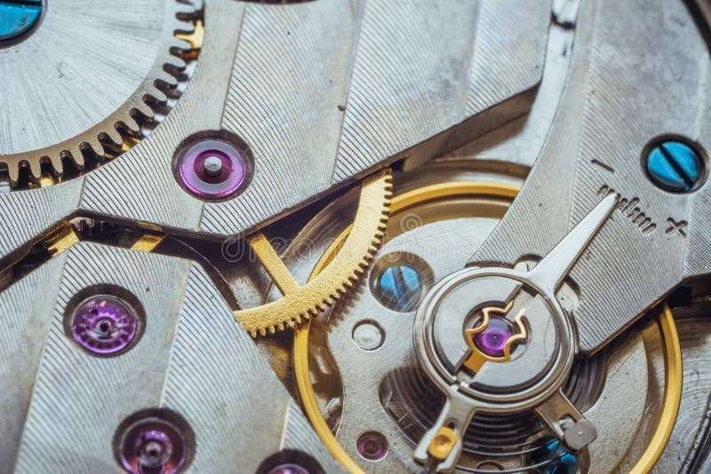 Balance and Spring on Mechanical Watch Movement Stock Image - Image of ...