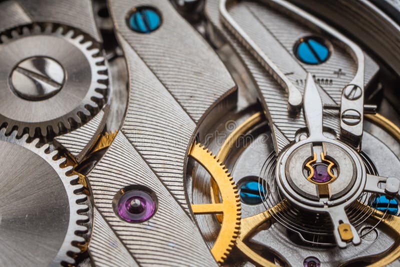 Balance and Spring on Mechanical Watch Movement Stock Photo - Image of ...