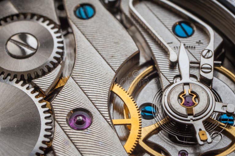 Balance and Spring on Mechanical Watch Movement Stock Photo - Image of ...