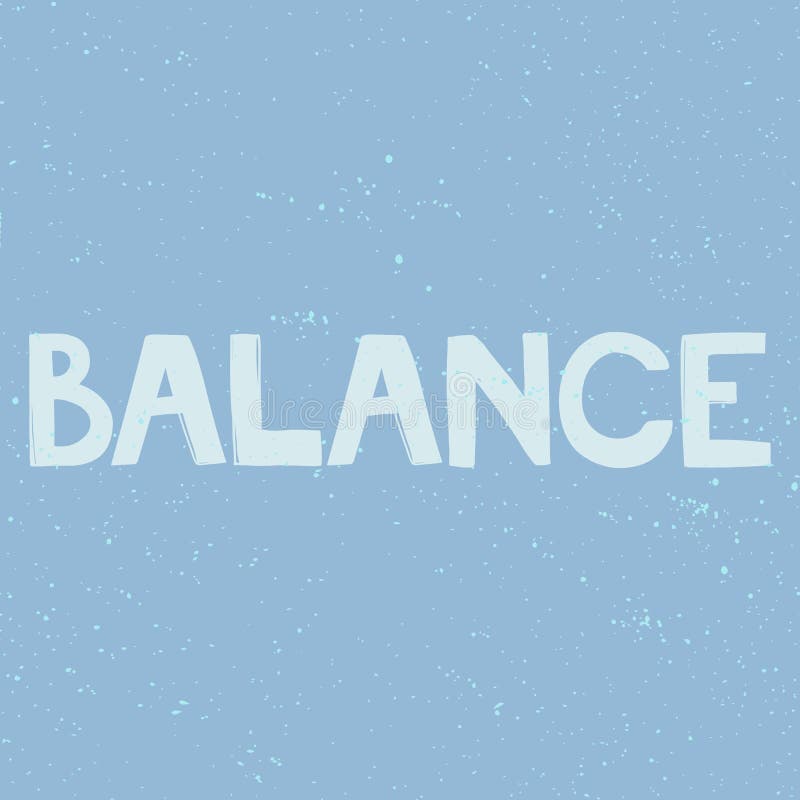 Balance. Sticker for Social Media Content. Vector Hand Drawn ...