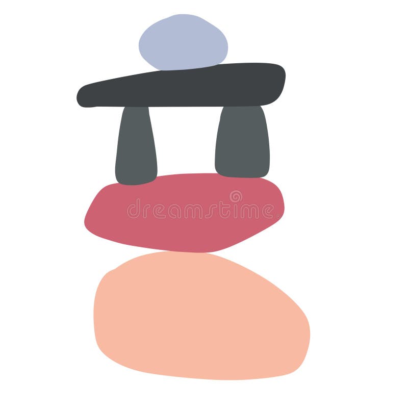 Balance Stones for Spa. Zen Concept of Concentration Stock Vector ...