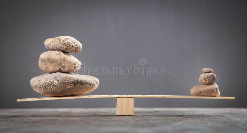 Balance Stones on Wooden Scales Stock Photo - Image of peace, balance ...