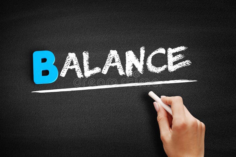 BALANCE Text. Business Graph for Marketing Plan Have Book, Pen, Black ...