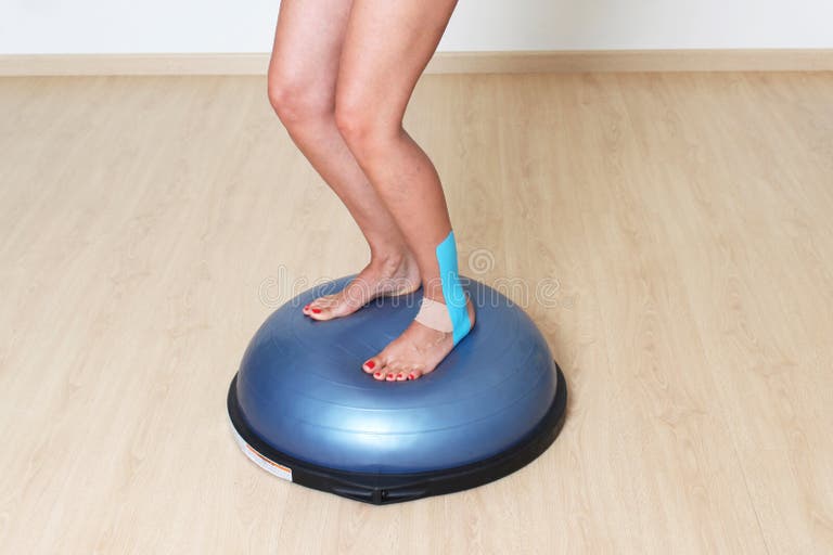 Balance Training on Platform Stock Image - Image of side, making: 45224825
