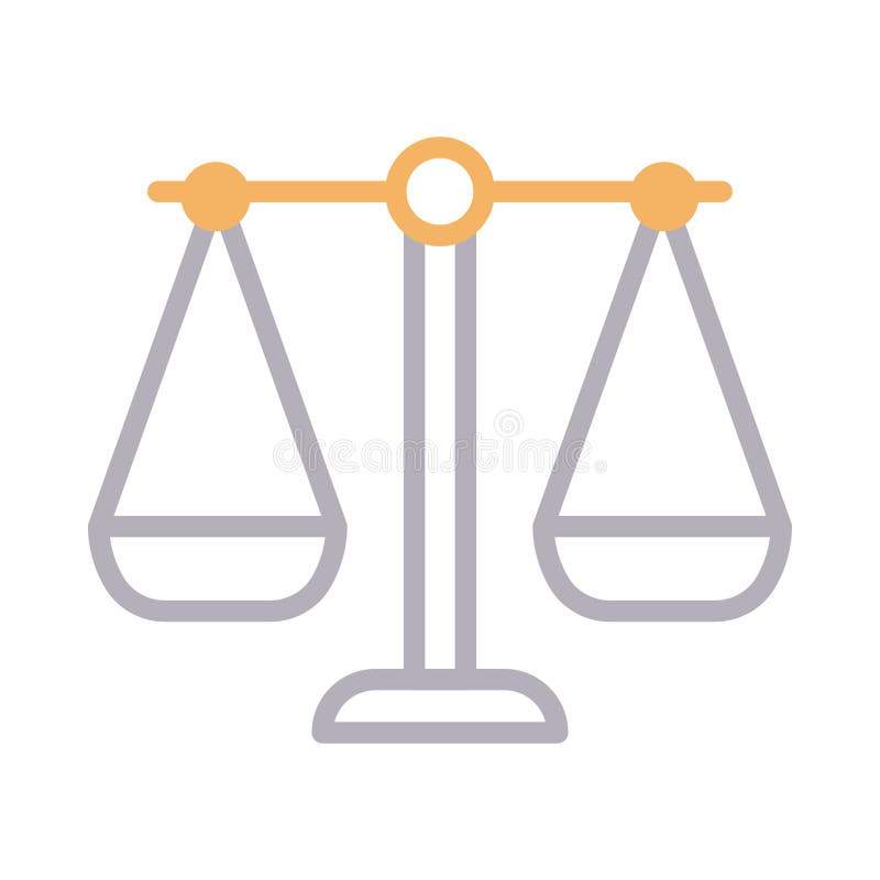 Balance Thin Line Color Vector Icon Stock Illustration - Illustration ...
