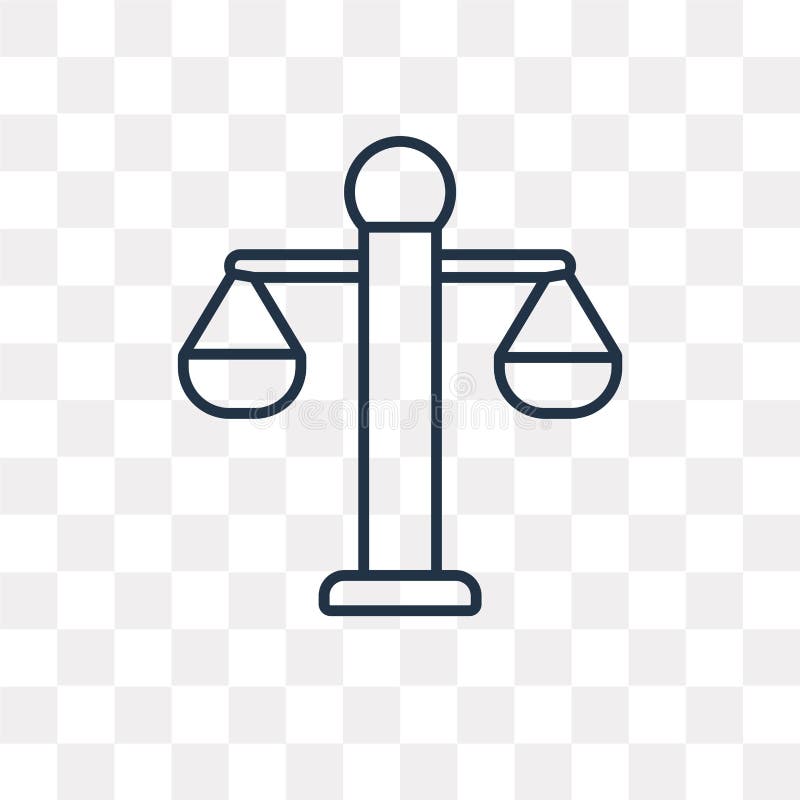 Balance Vector Icon Isolated on Transparent Background, Linear B Stock ...