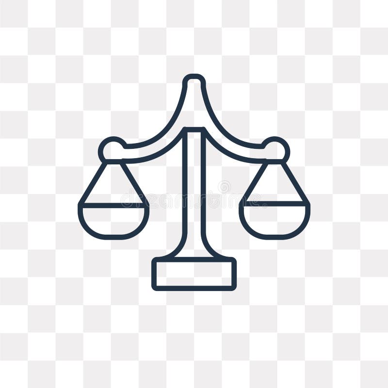 Balance Vector Icon Isolated On Transparent Background, Linear B Stock ...