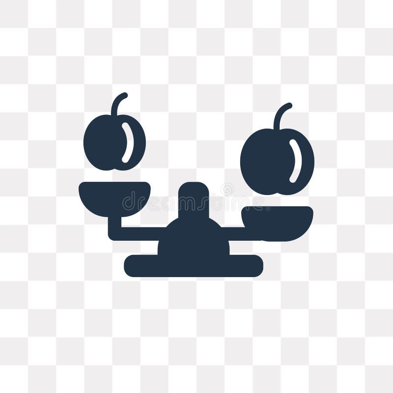 Balance Vector Icon Isolated on Transparent Background, Linear B Stock ...