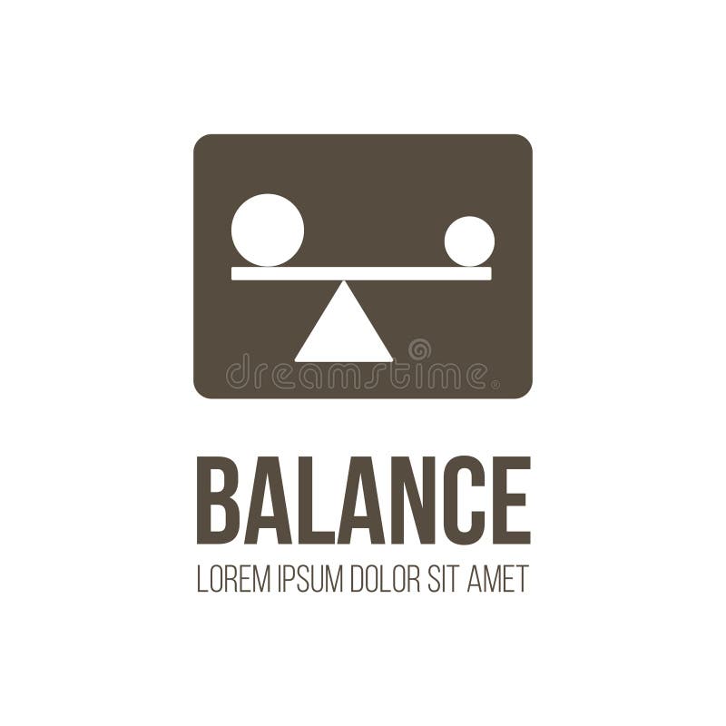 Balance vector logo design stock vector. Illustration of equilibrium ...