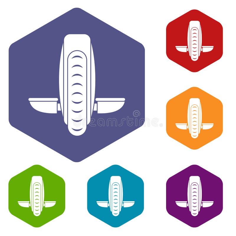 Balance Vehicle Icons Set Hexagon Stock Vector - Illustration of ...