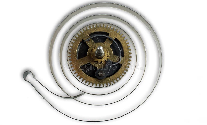 Balance Wheel on White Background. Stock Photo - Image of metal, watch ...