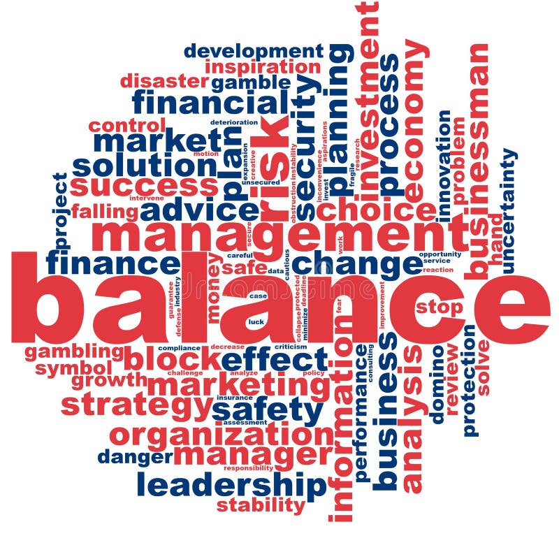 Balance Word Vector Text with Golden Stars Trail and Handwritten Stock ...