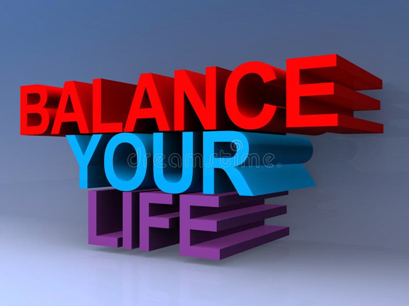 Balance Your Life Equality Steady Concept Stock Illustration ...