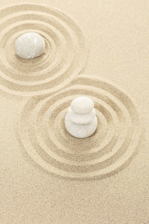 Balance zen stones in sand stock photo. Image of spirit - 29046708