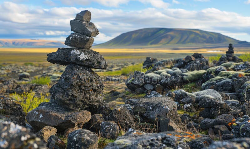 Balanced Arrangement of Volcanic Rocks on a Volcanic Plateau Stock ...