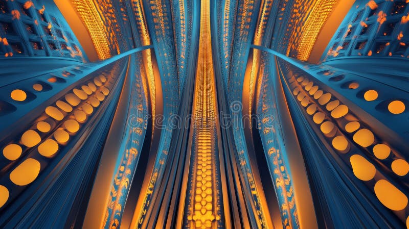 A Balanced Art Deco Design Using Cobalt and Warm Shades. Stock Image ...
