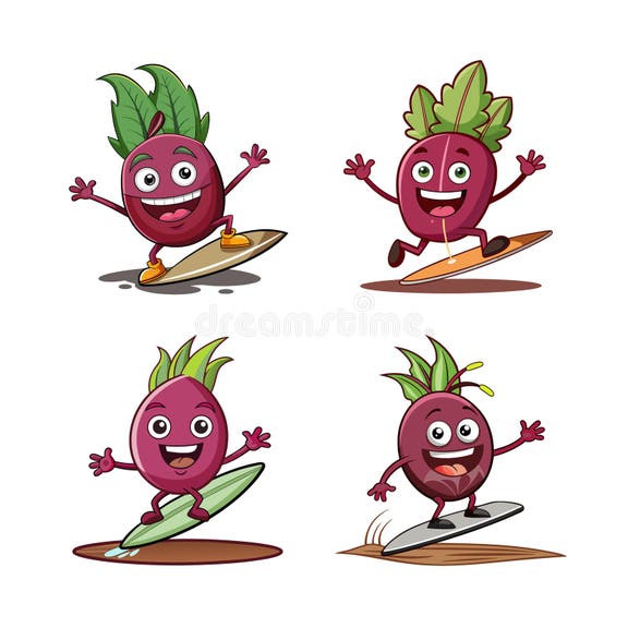 Balanced Beetroot Vegetable Surfing Illustration Stock Vector - Illustration of colorful ...