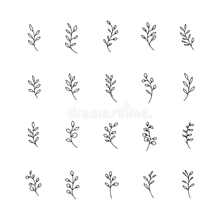Balanced Botanical Forms. a Collection of Simple Botanical Twigs ...