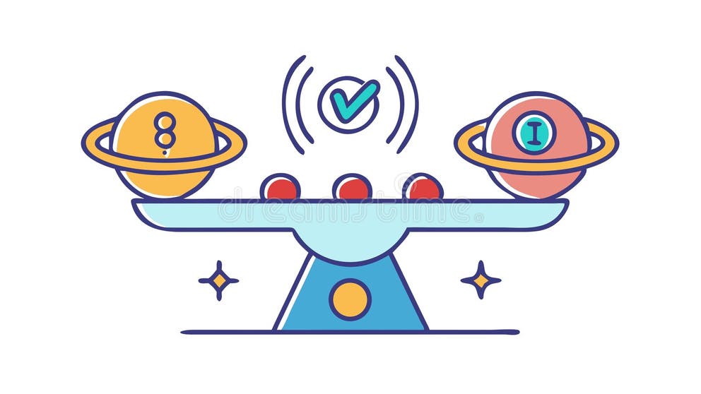 Balanced Decisions Icon, Logic Outcomes Vector Graphic, Vector Design ...