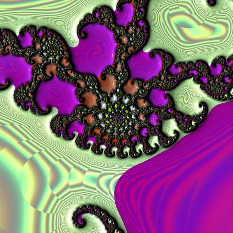 Balanced, Fragmented 3D Spirals in the Mandelbrot Fractal Stock ...
