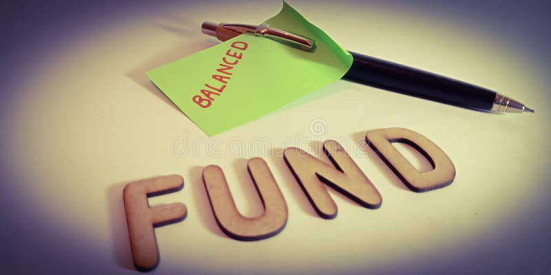 Balanced Fund Banking Words Displaying with Paper Slip Pen Stock ...