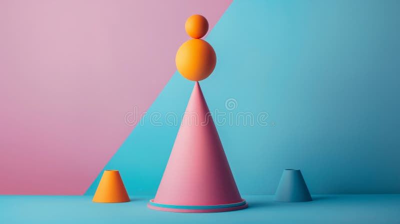 Balanced Geometry on Pastel Background Stock Photo - Image of geometry ...