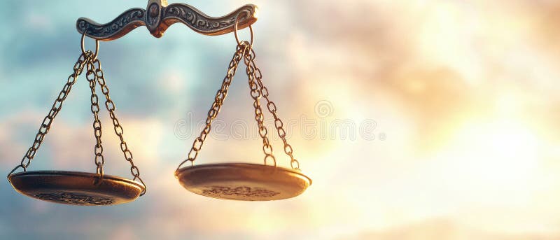 Balanced Justice: a Representation of Judiciary Scales Highlighting the ...