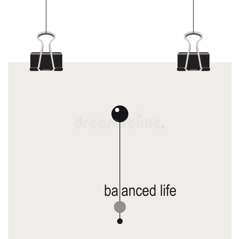 Balanced Life Poster stock vector. Illustration of office - 308631166