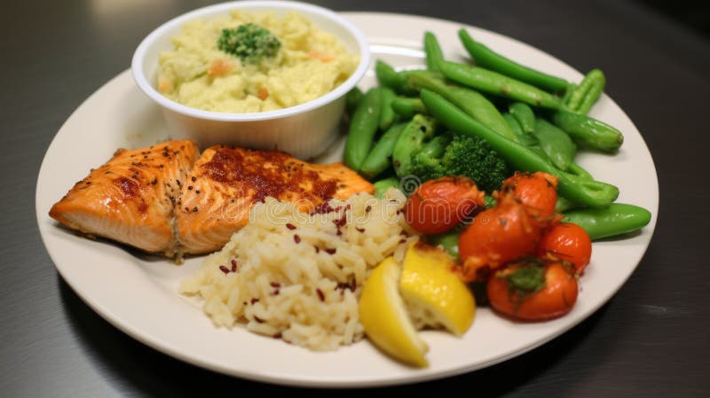 Balanced Meal Arrangement Plate of Goodness Stock Illustration ...