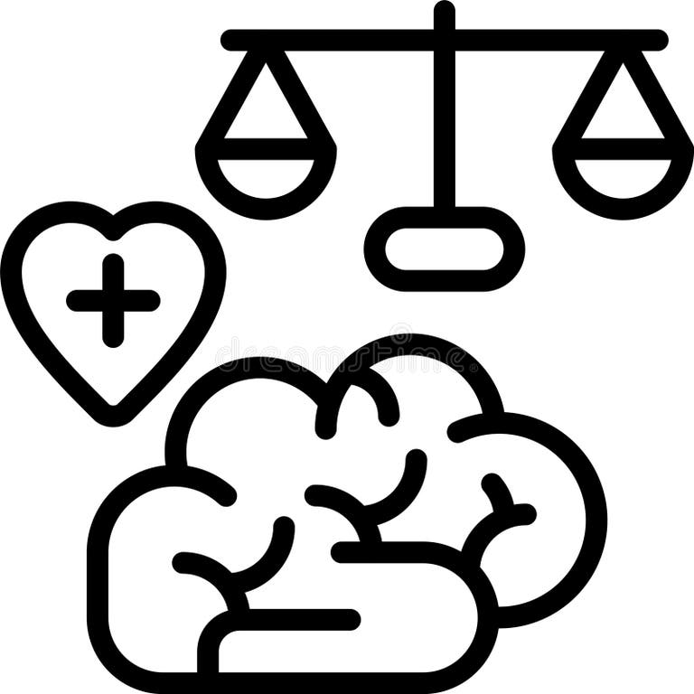 Balanced Mind Vector Icon stock illustration. Illustration of calm ...