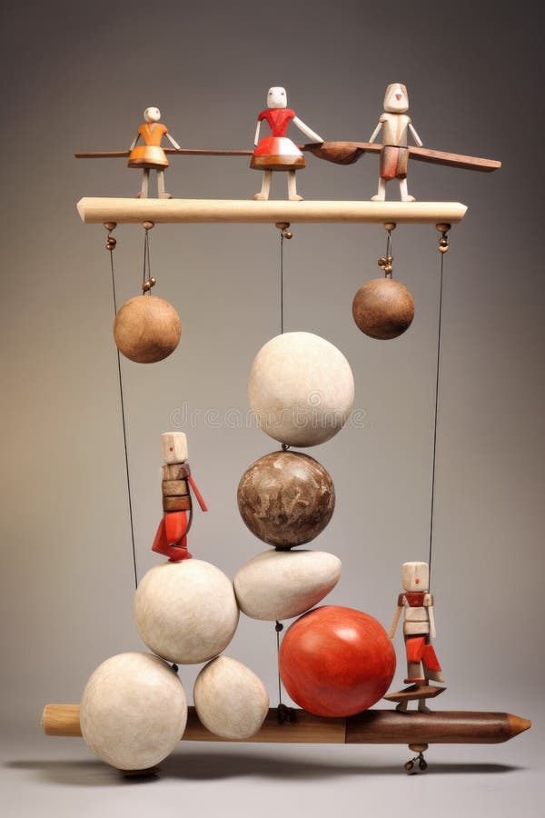 A Balanced Mobile, Representing Harmony and Teamwork Stock Illustration ...