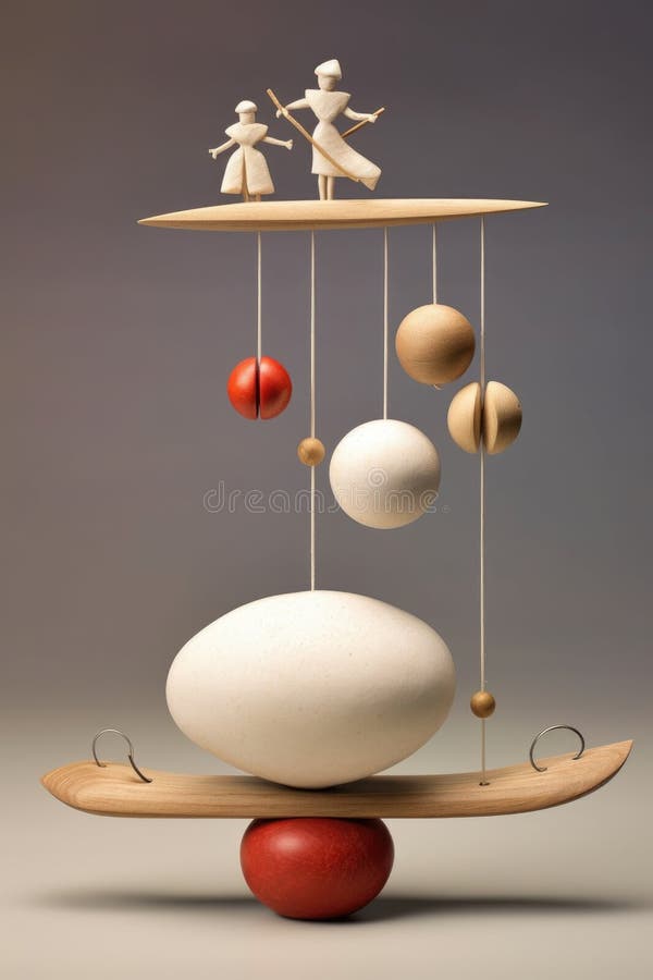 A Balanced Mobile, Representing Harmony and Teamwork Stock Illustration ...