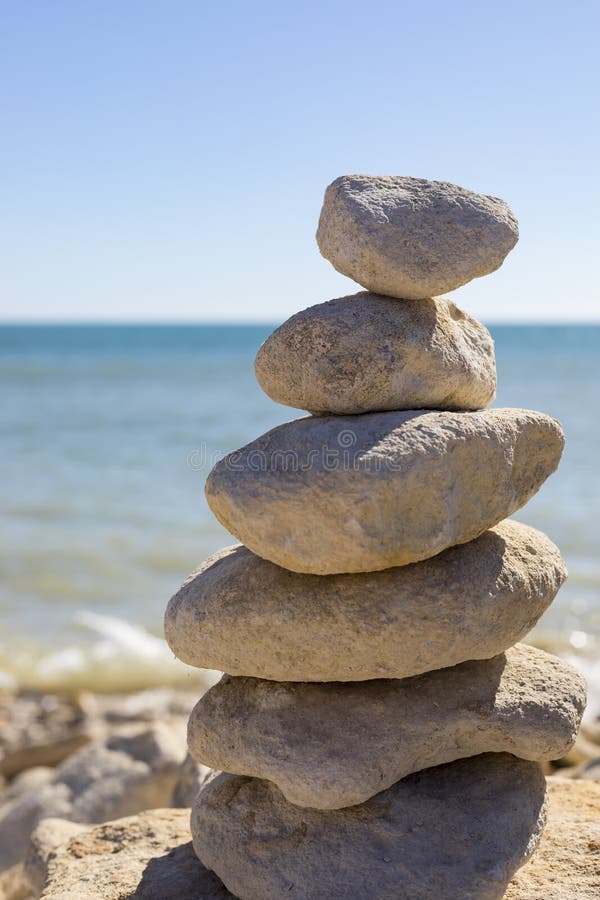 Piled Up Rocks by the Ocean Stock Image - Image of summer, water: 98962405