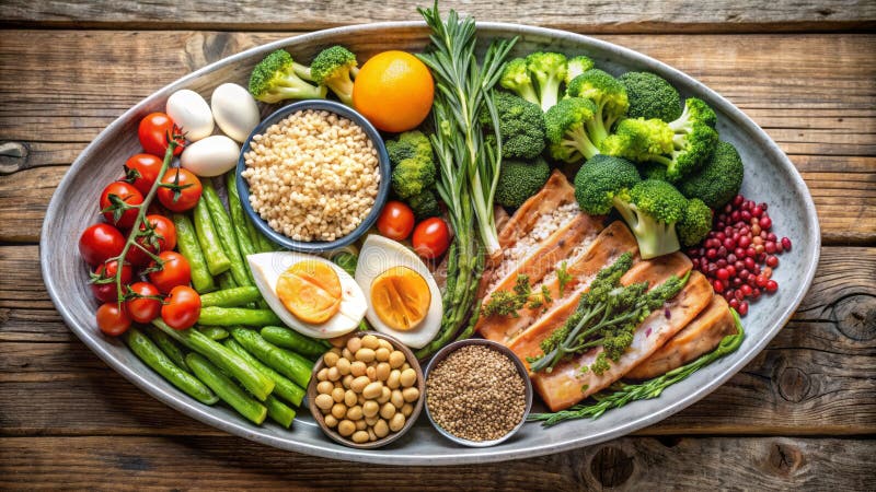 Balanced Plate Meal a Visual Guide To Healthy Eating with Portion ...