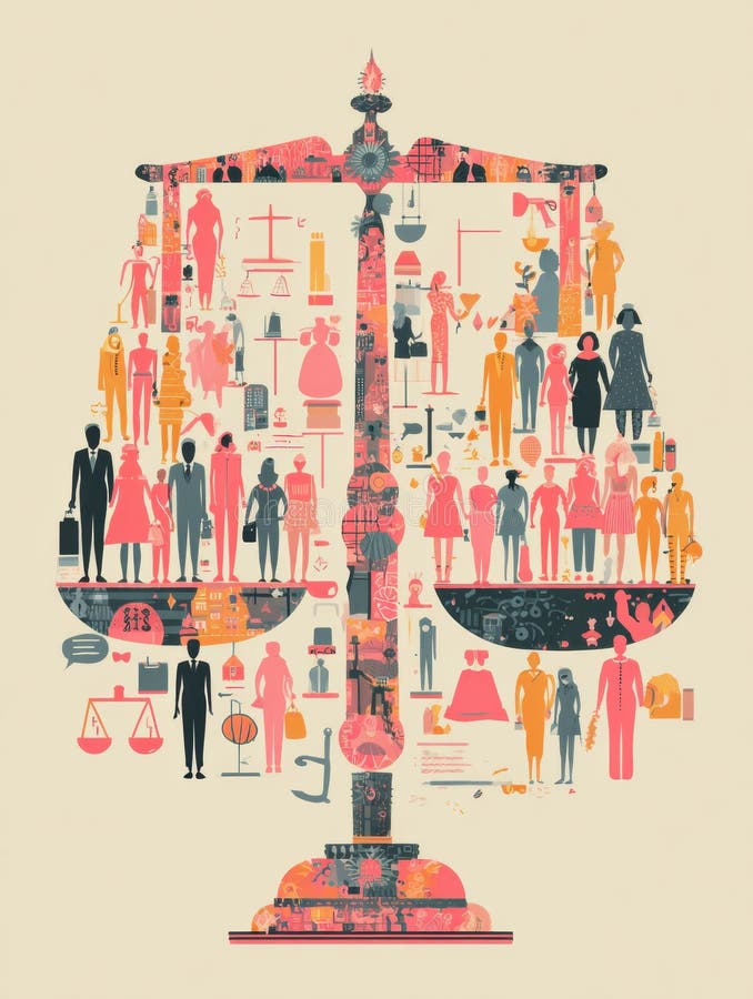 Balanced Representation of Gender Equality Icons Displayed in a Scale ...