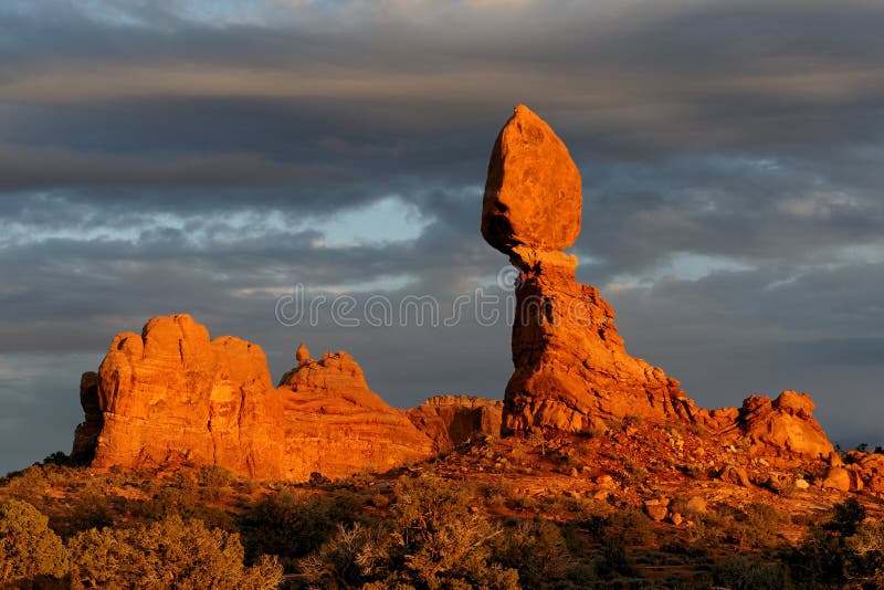 Balanced Rock stock image. Image of daytime, sandstone - 22008527